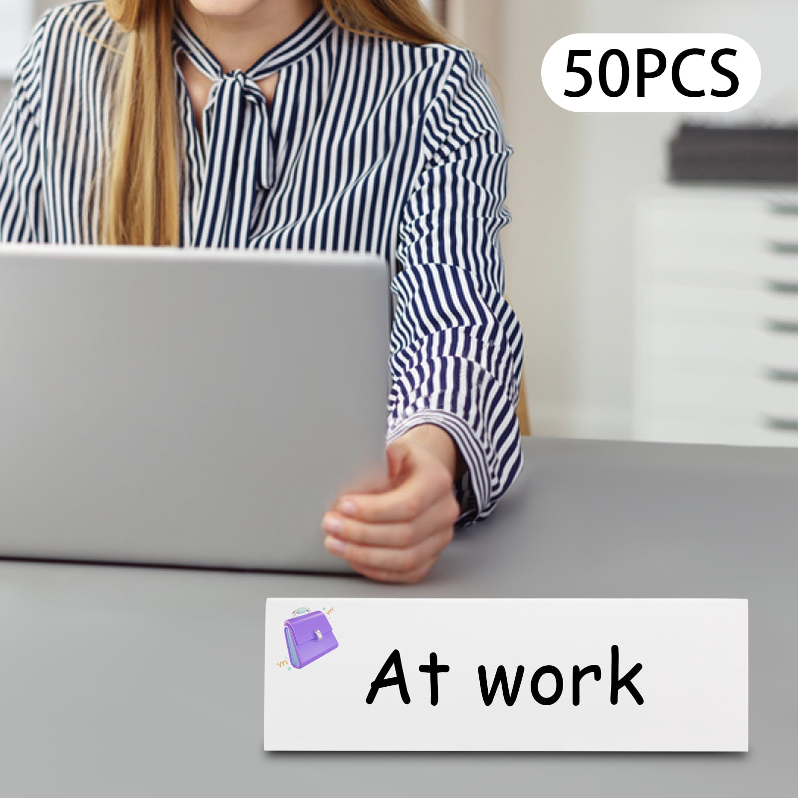 50Pcs Desk Name Tent Cards Dry Erase Name Tent Cards Reusable Name Tent ...