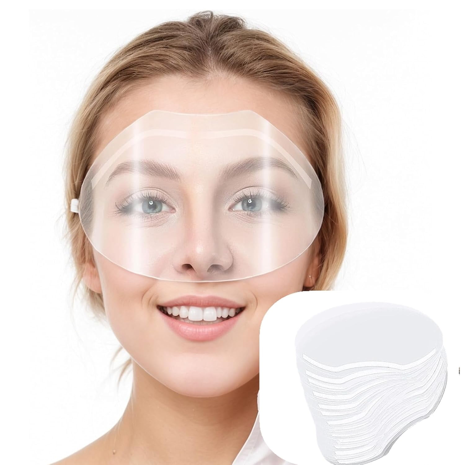 50Pcs Disposable Face Shield Clear Face Protective Visor for Haircuts ...