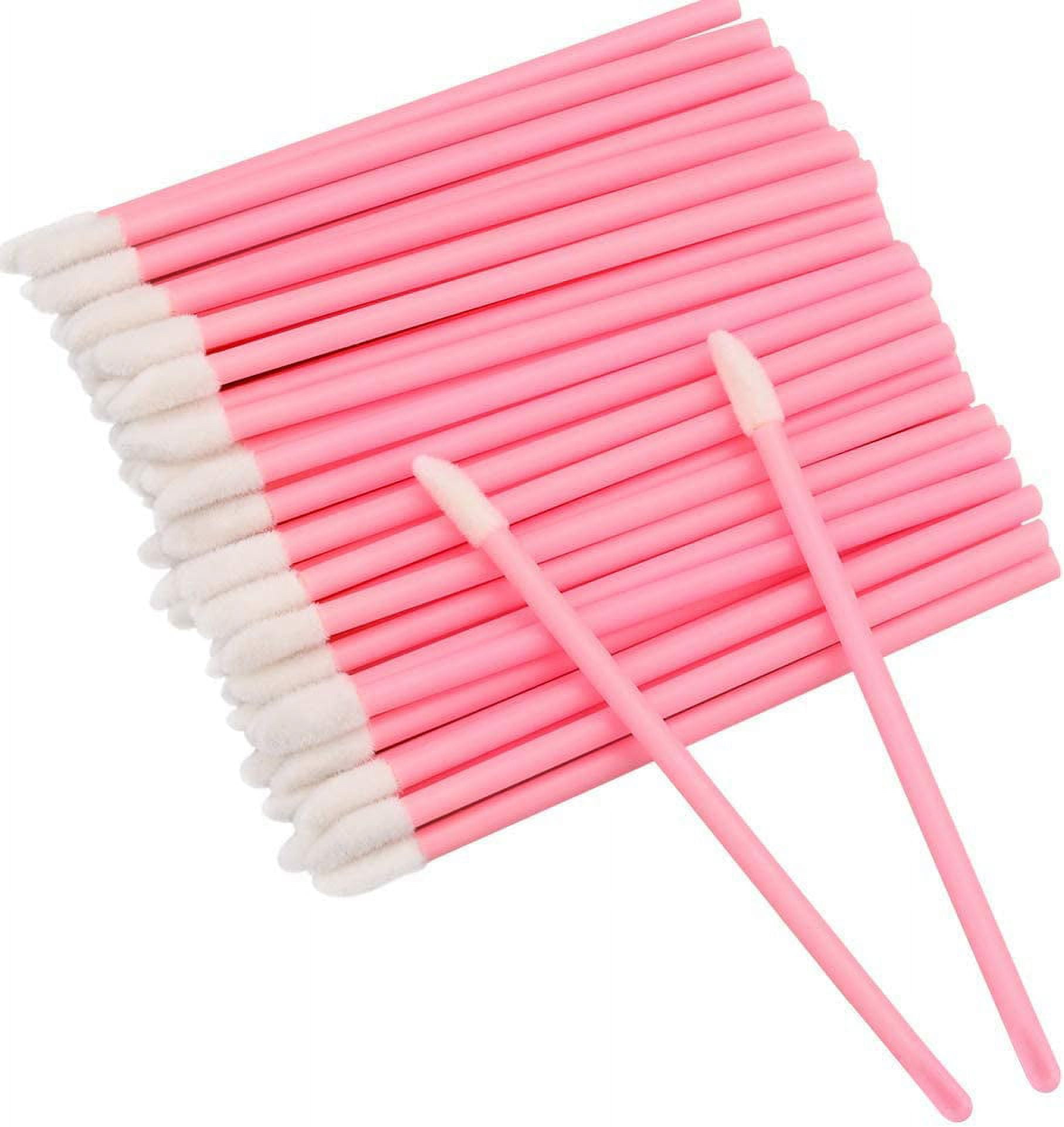 50Pcs Disposable Lip Wands, Pink Lip Brush Applicators, Lip Gloss Wand ...