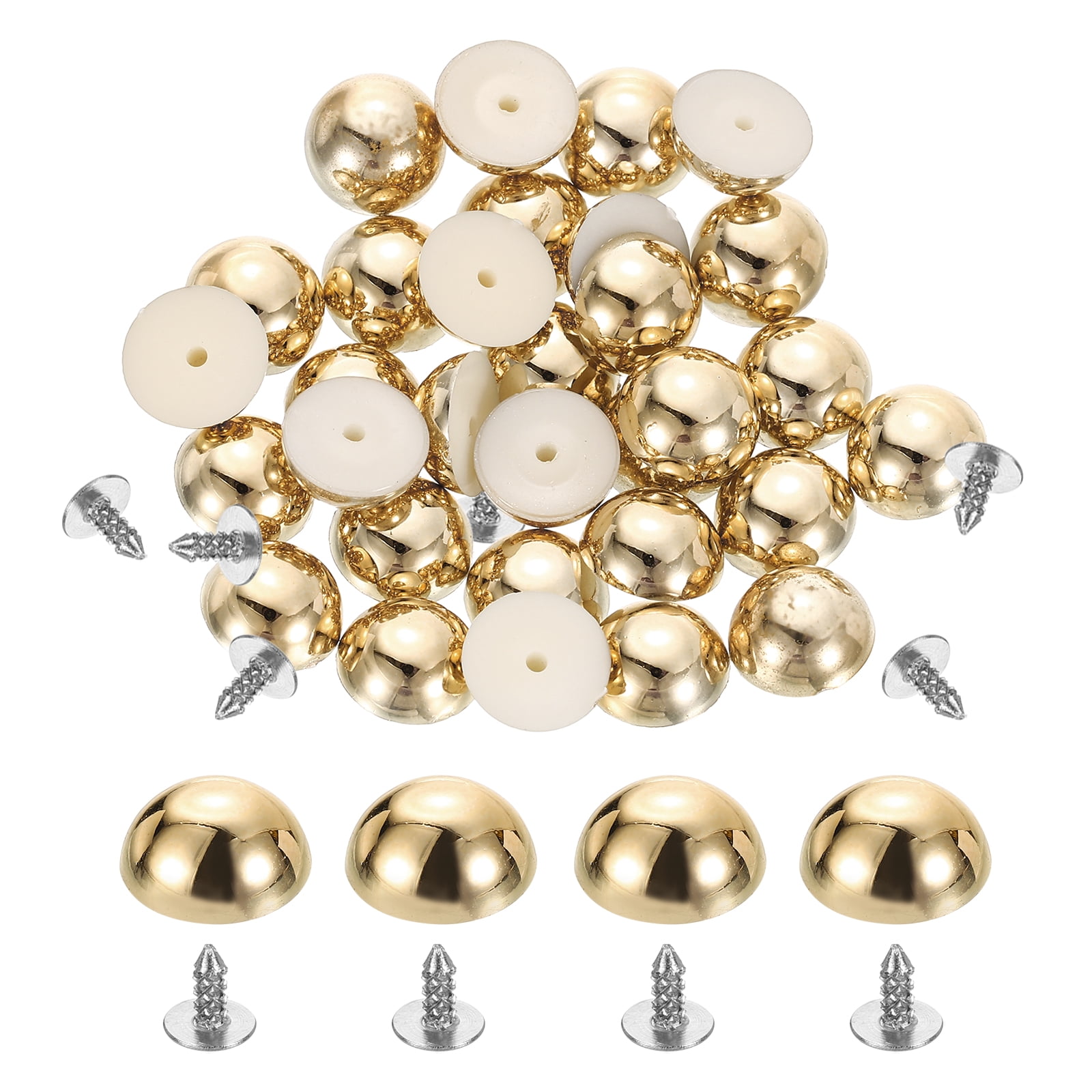 50Pcs Dome Studs, 10mm Plastic Round Mushroom Flat Back Rivets, Light ...