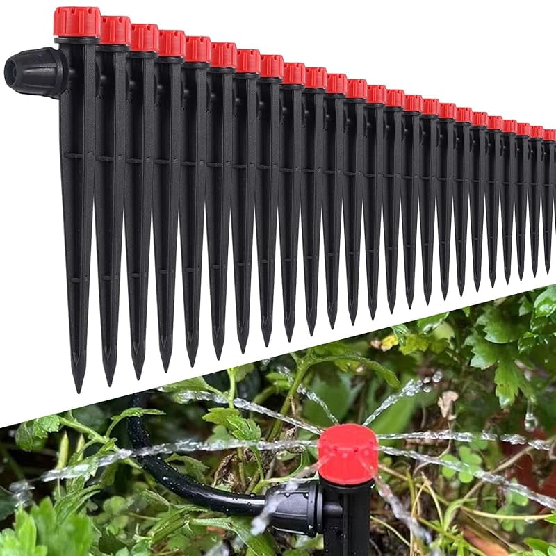 50Pcs Drip Irrigation Emitters with Lock, Adjustable 360 Degree Water ...