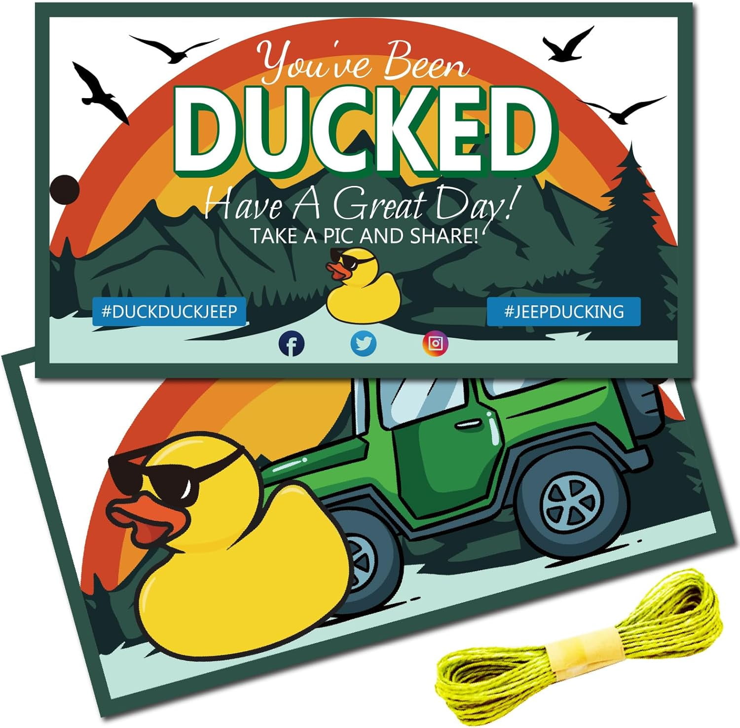 50Pcs Duck Duck Tags Cruising Rubber Duck Tag Cruise Duck Tags Double ...