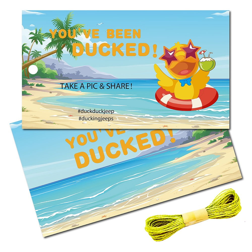 50Pcs You've Been Ducked Cards Duck Tags Card Duck Duck Jeep Tags ...