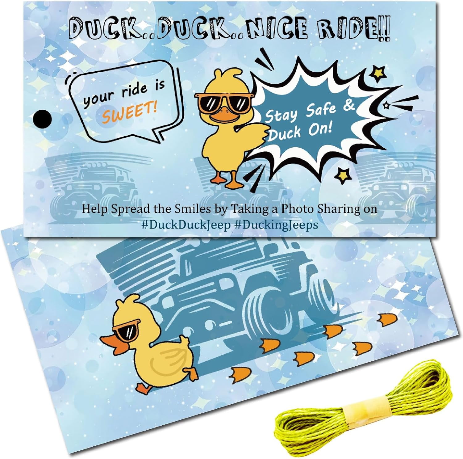 50Pcs You've Been Ducked Cards Duck Tags Card Duck Duck Jeep Tags ...