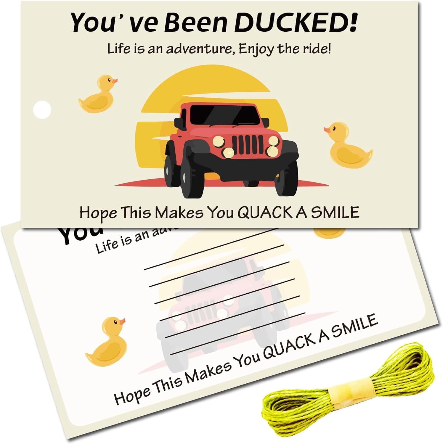50Pcs You've been Ducked Cards Duck Tags Card Duck Duck Jeep Tags ...