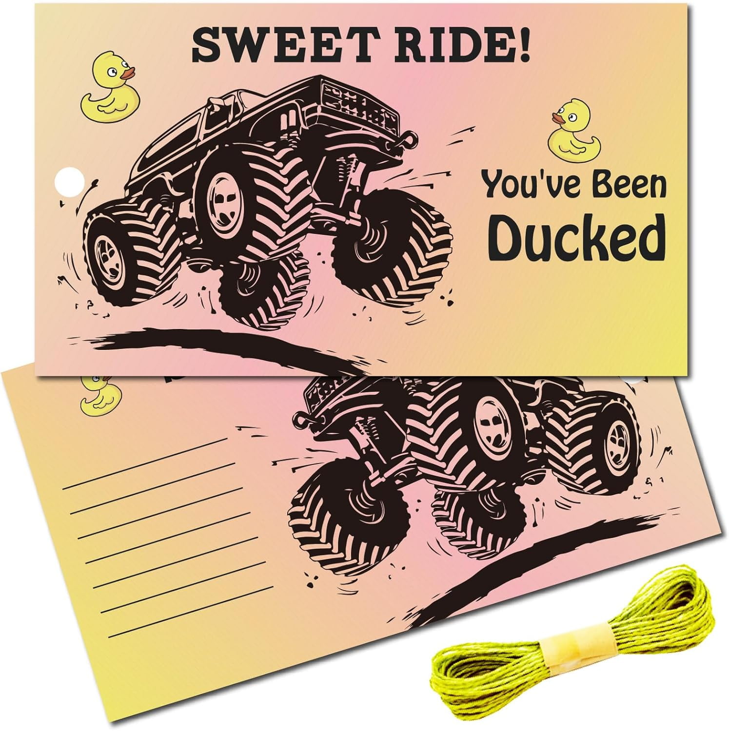 50Pcs You've Been Ducked Cards Duck Tags Card Duck Duck Jeep Tags ...