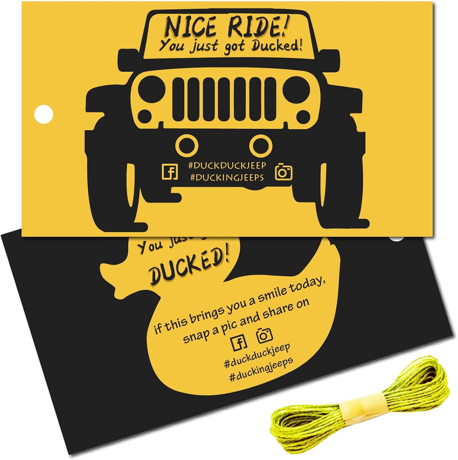 50Pcs You've Been Ducked Cards Duck Tags Card Duck Duck Jeep Tags ...