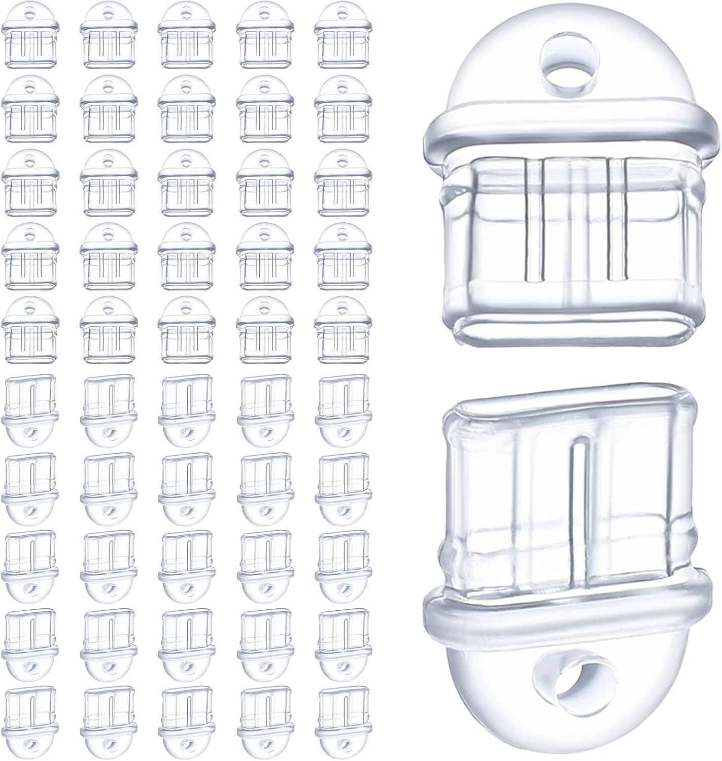 50Pcs Dust Plug Set - Clear TPU Universal Type C Charging Port Cover ...