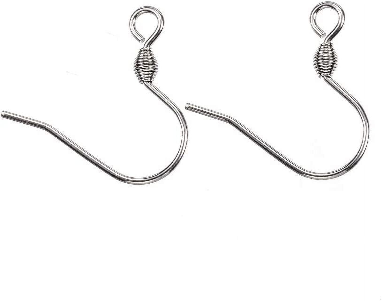 50Pcs Ear Wire Hooks 17x17.5x2.5mm French Earring Hooks with Horizontal ...
