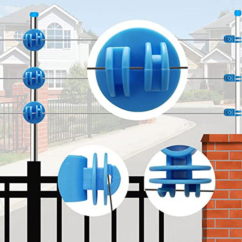 50Pcs Electric Fence Insulators, Round ABS Post Insulator, Fence ...