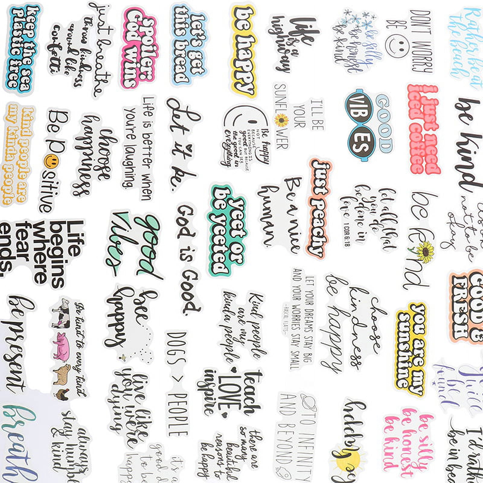 50Pcs English Leters Inspirational Quotes Sticker For Laptop Computer ...