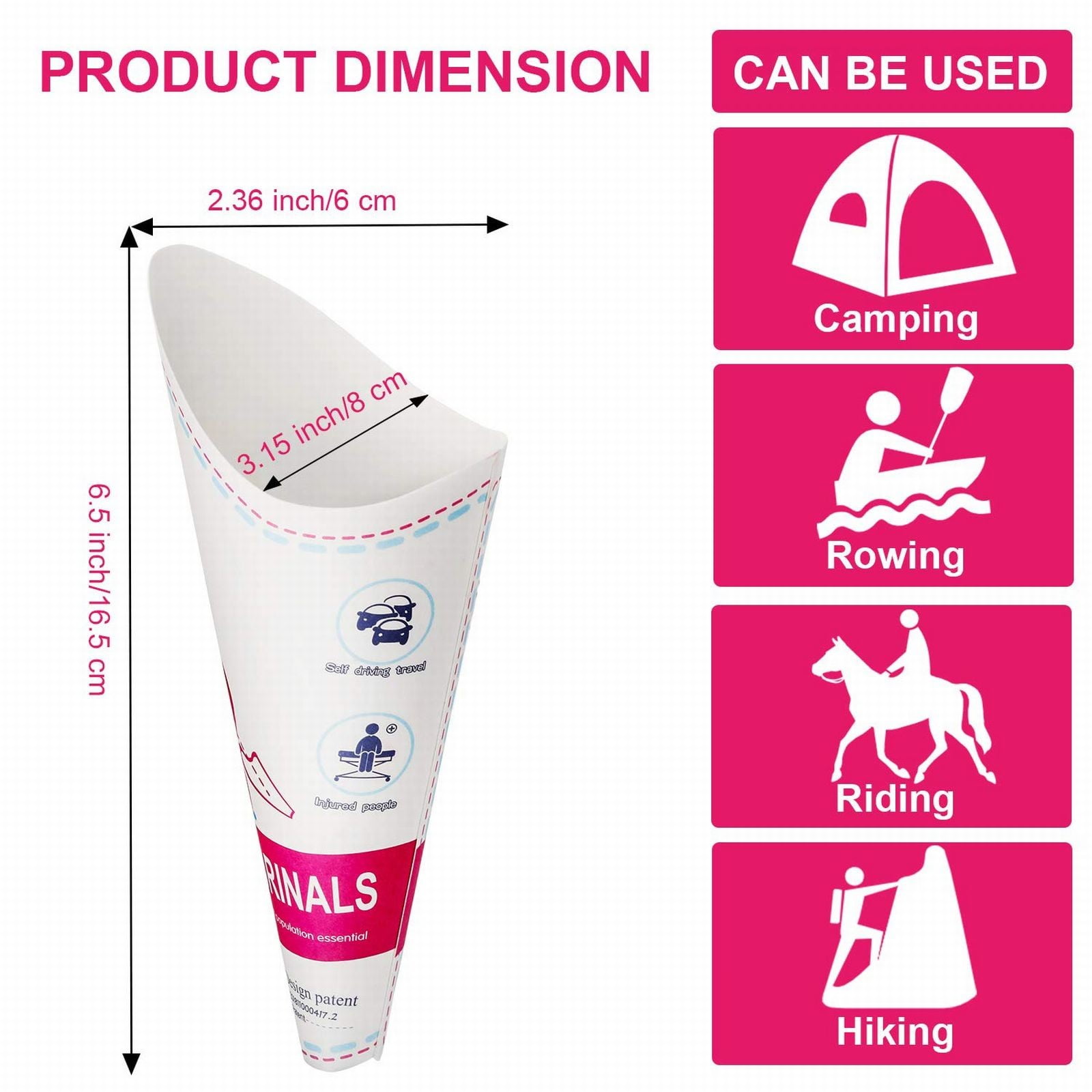 50Pcs Female Urination Device Pee Funnel for Women Portable Disposable ...