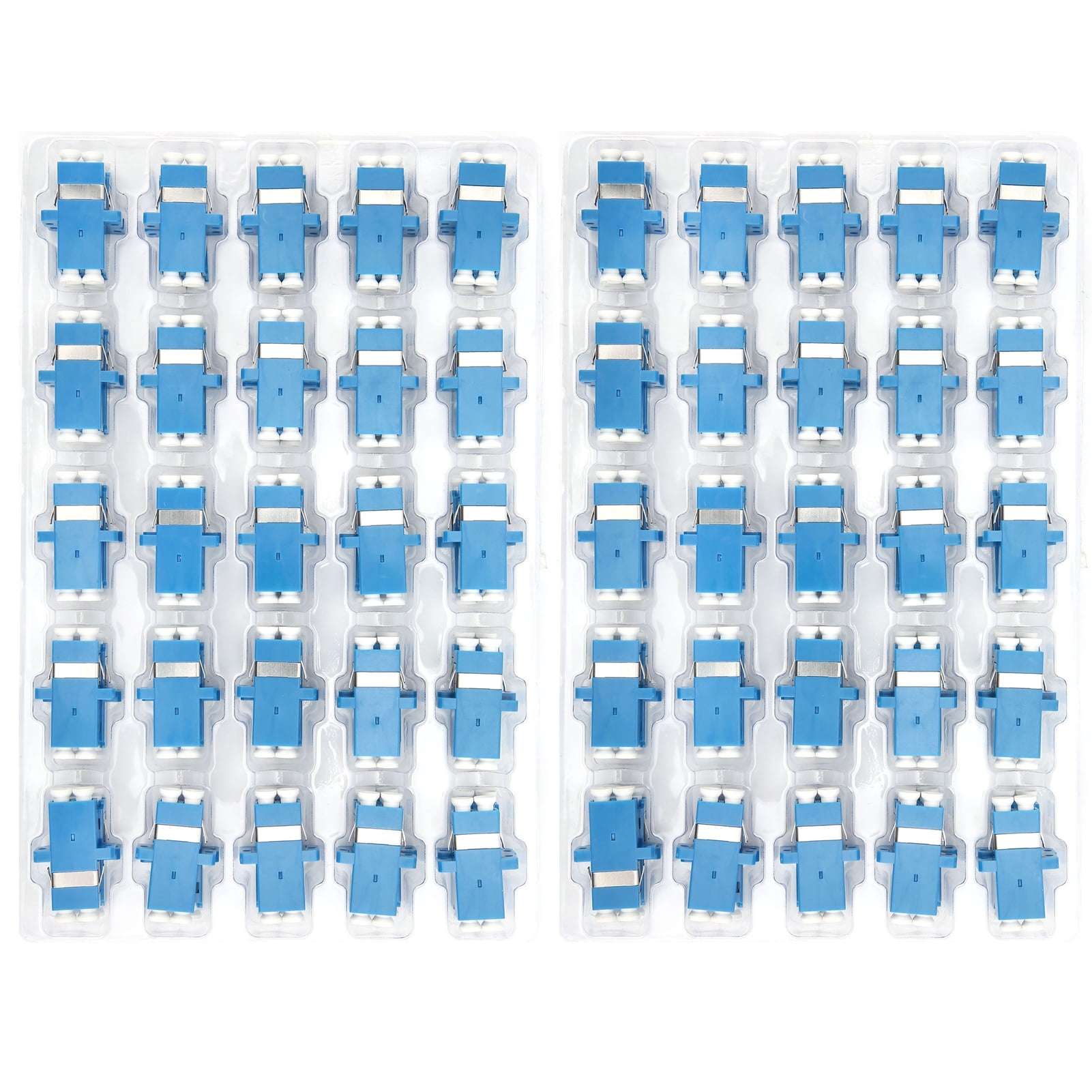 50Pcs Fiber Optic Coupler LCLC UPC Duplex Connector Adapter Industrial ...