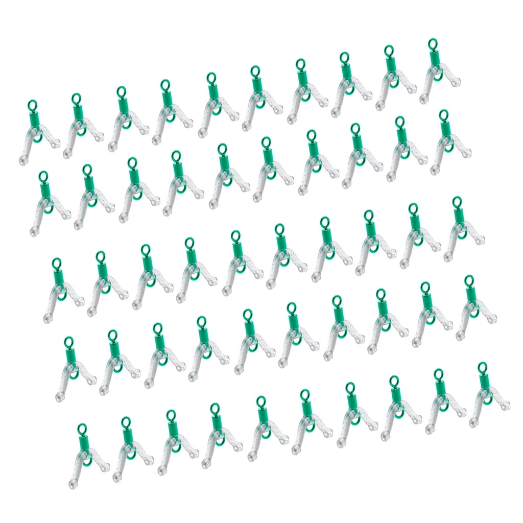50Pcs Fishing Line Space Bifurcation Swivels Contactor 8 Shaped Rings ...