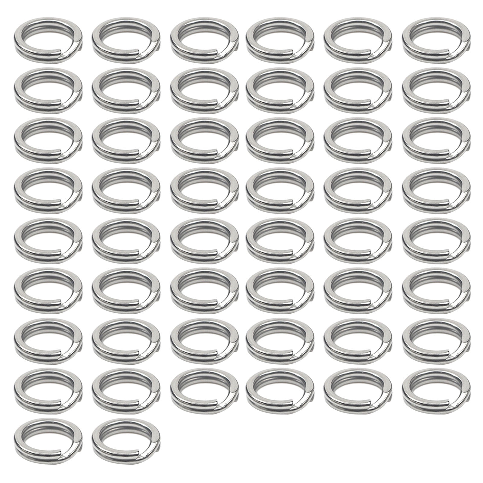 50Pcs Fishing Split Rings Fishing Stainless Steel Split Rings Pliers ...
