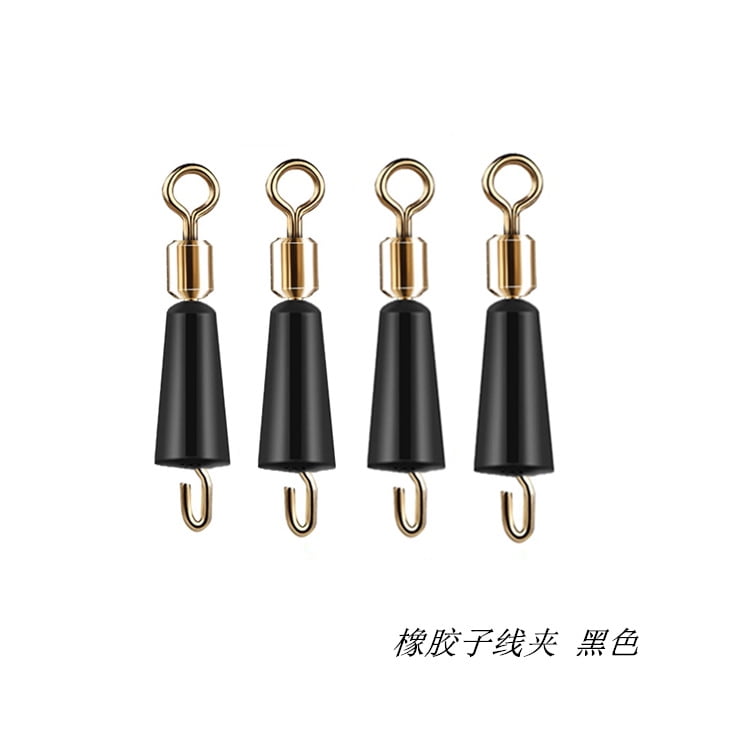 50Pcs Fishing Swivels Snap Rolling Connector Line Clip Ring 8 Word Ring ...