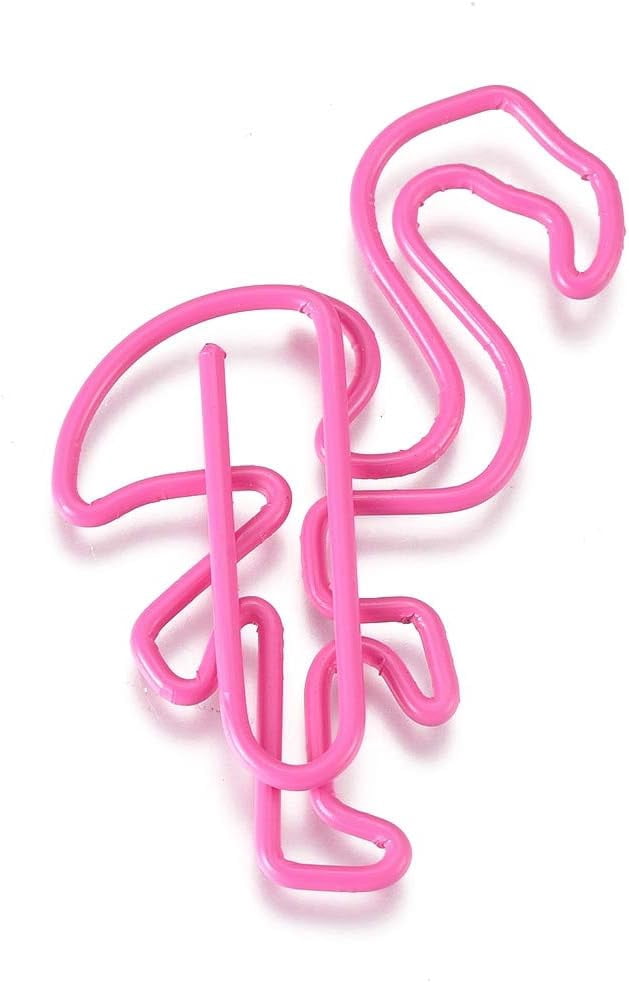50Pcs Flamingo Shape Iron Paperclips Cute Paper Clips Funny Bookmark ...
