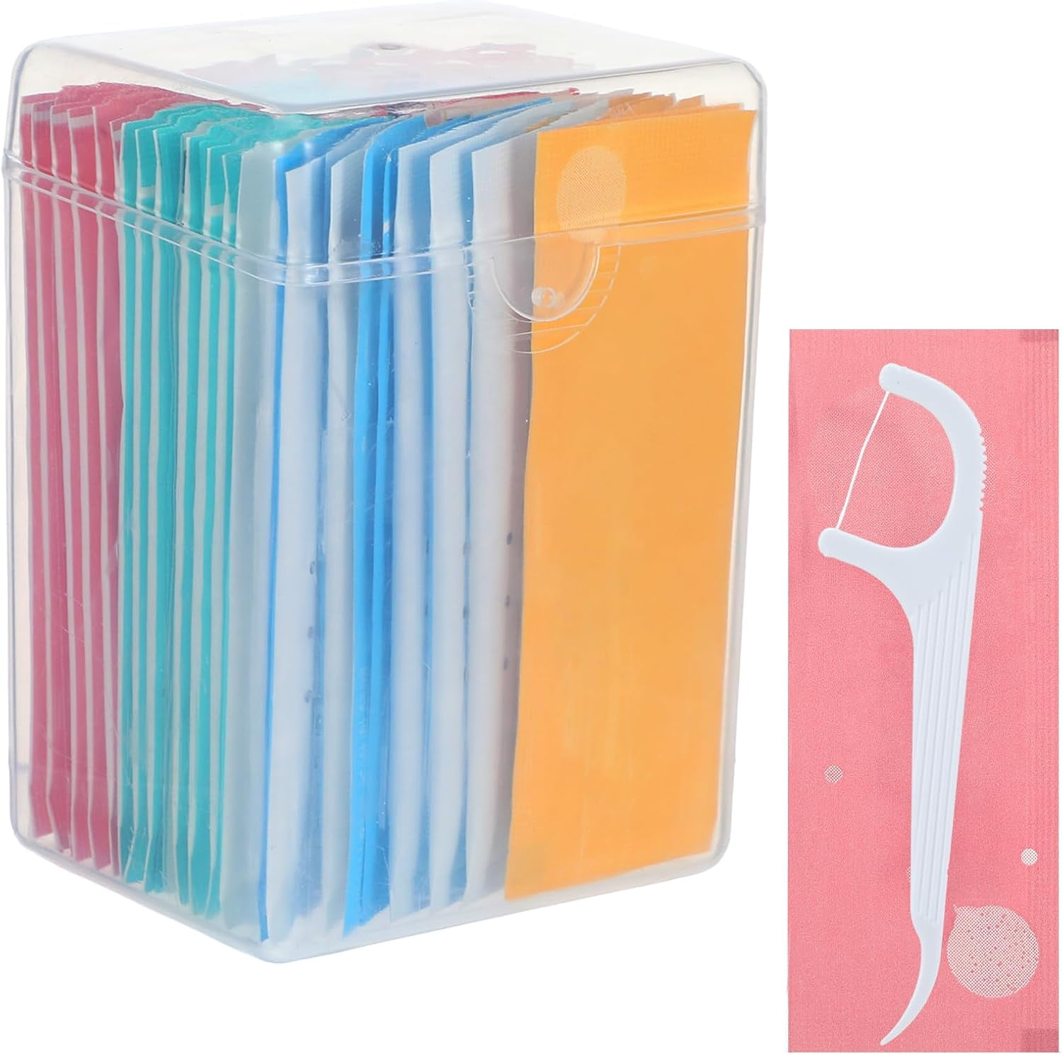 50Pcs Floss Sticks Dental, Individually Wrapped Flosser Picks for ...