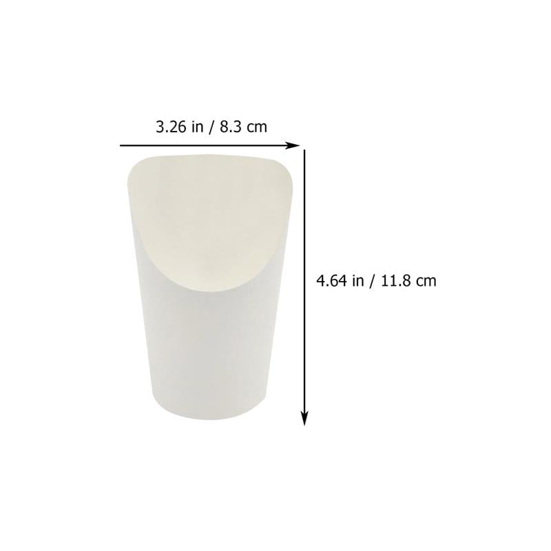 50Pcs Food Containers Disposable French Fry Cone Chicken Kraft Plastic ...