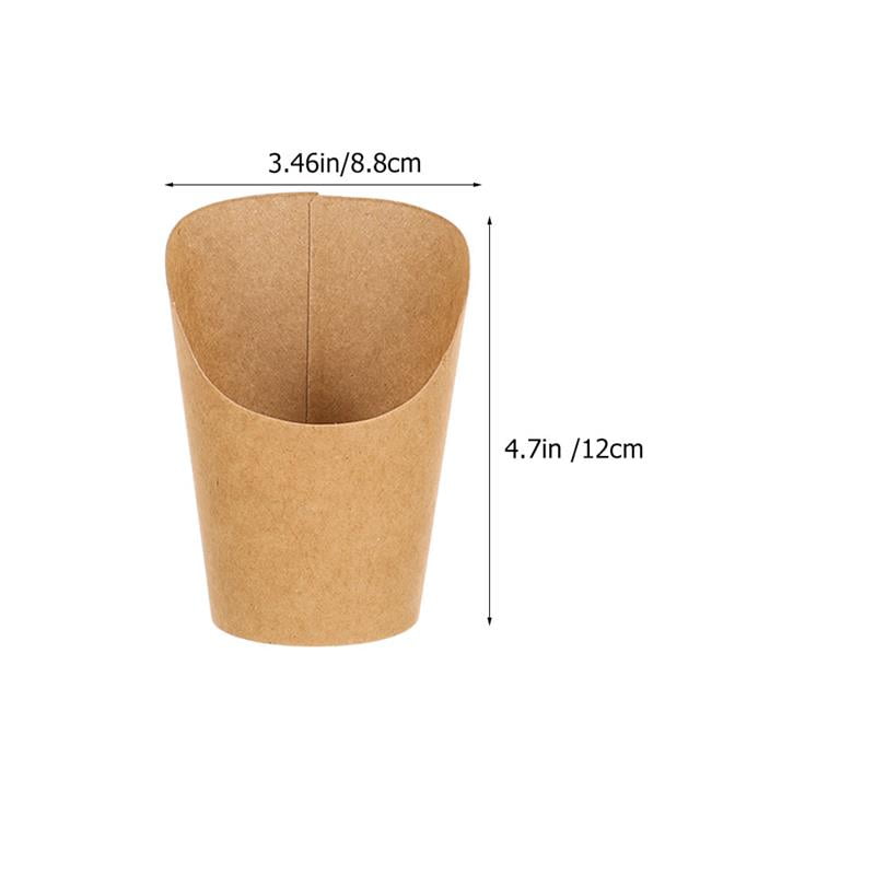 50Pcs Food Containers Disposable French Fry Cone Chicken Kraft Plastic ...