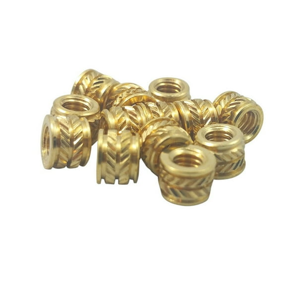 50Pcs For M3 3Mm For M3-0.5 Brass Threaded Metal Heat Set Screw Inserts ...