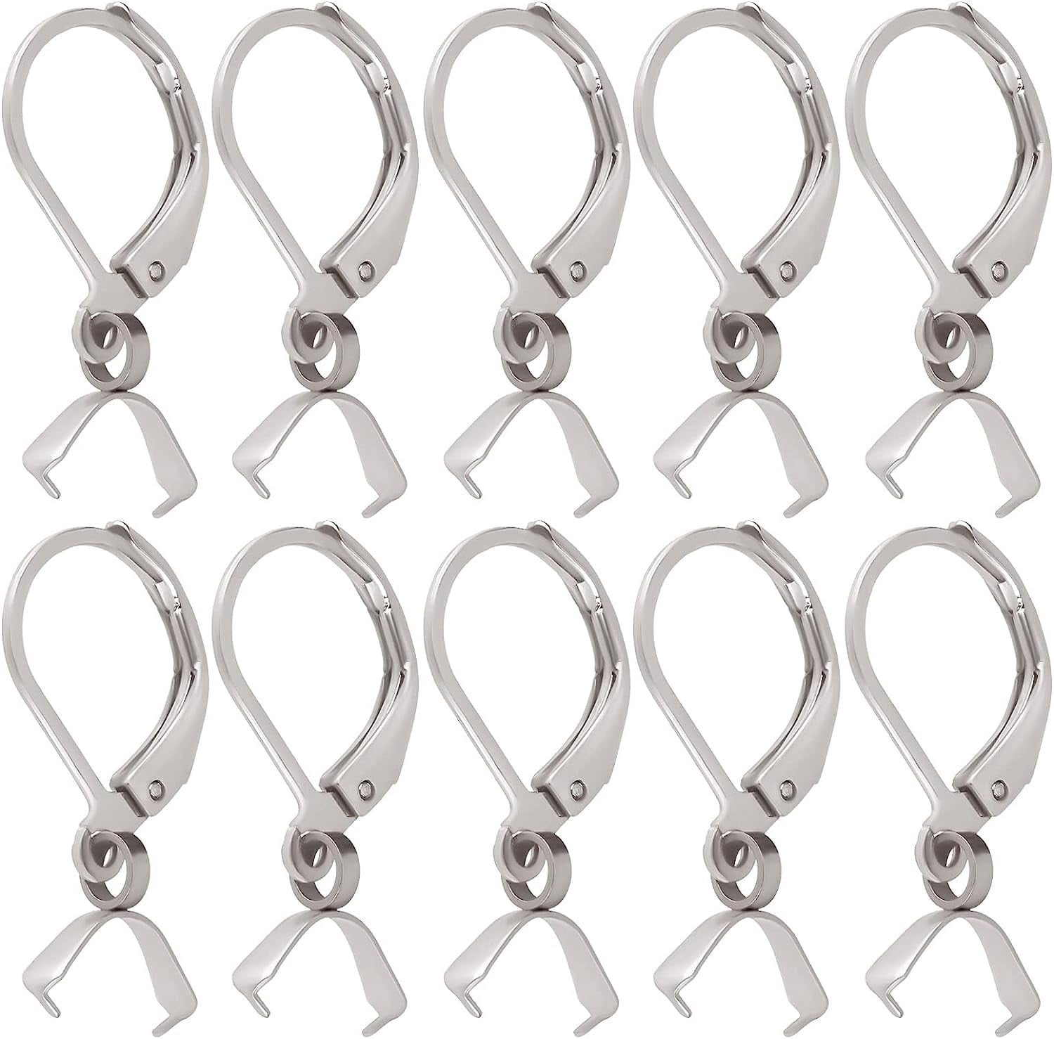 50Pcs French Earring Hooks Stainless Steel Leverback Earring Findings ...