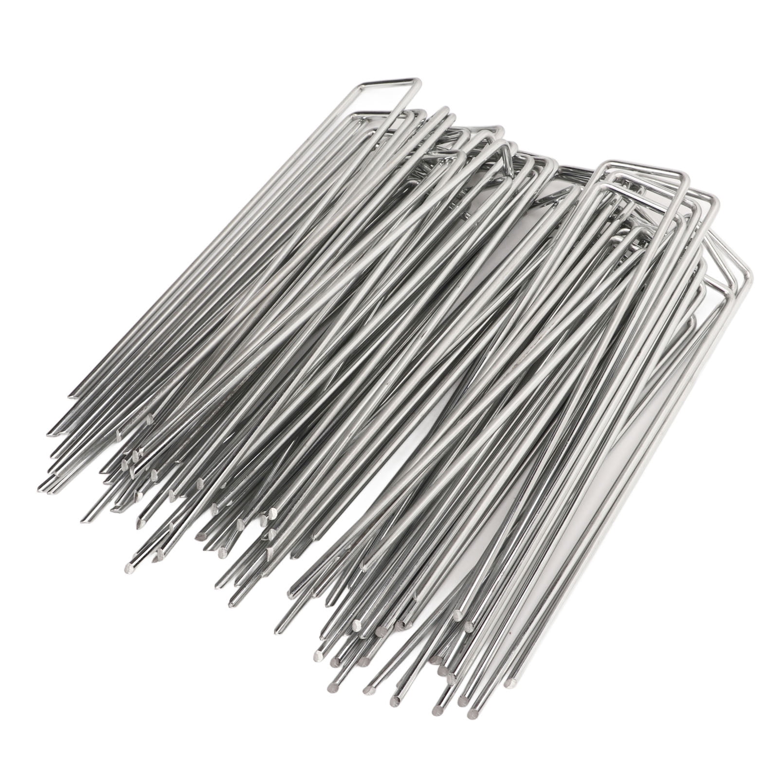 50Pcs Galvanized Steel Garden Stakes, U Shaped Tent Stakes U Shaped ...