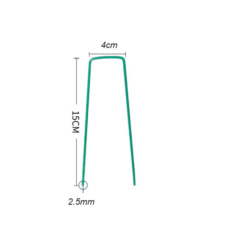 50Pcs Gauge Heavy Duty U-Shaped Garden Stakes Pins Galvanized Landscape ...