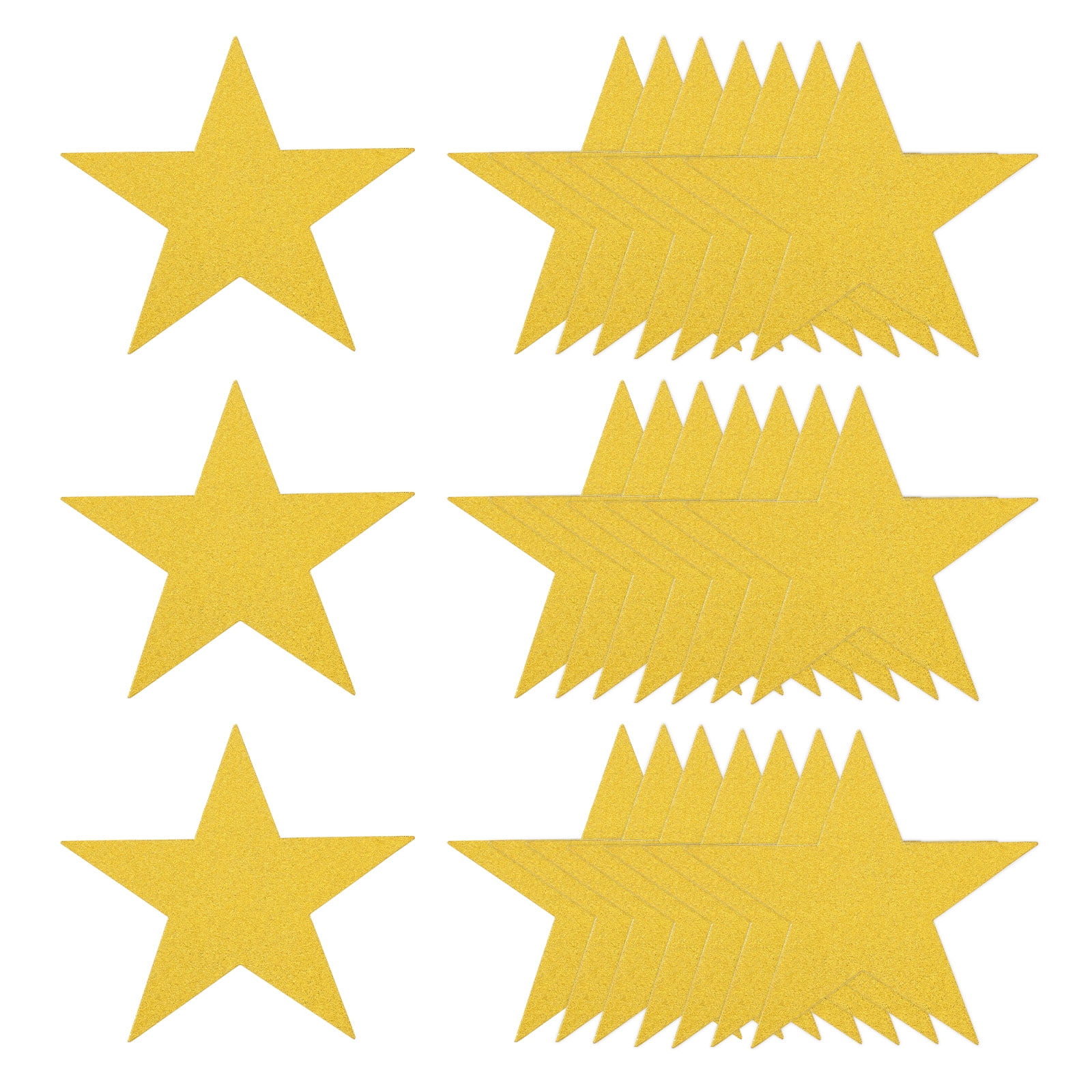 50Pcs Glitter Star Cutouts, 6 Inch Paper Star Confetti Cutouts Stars ...