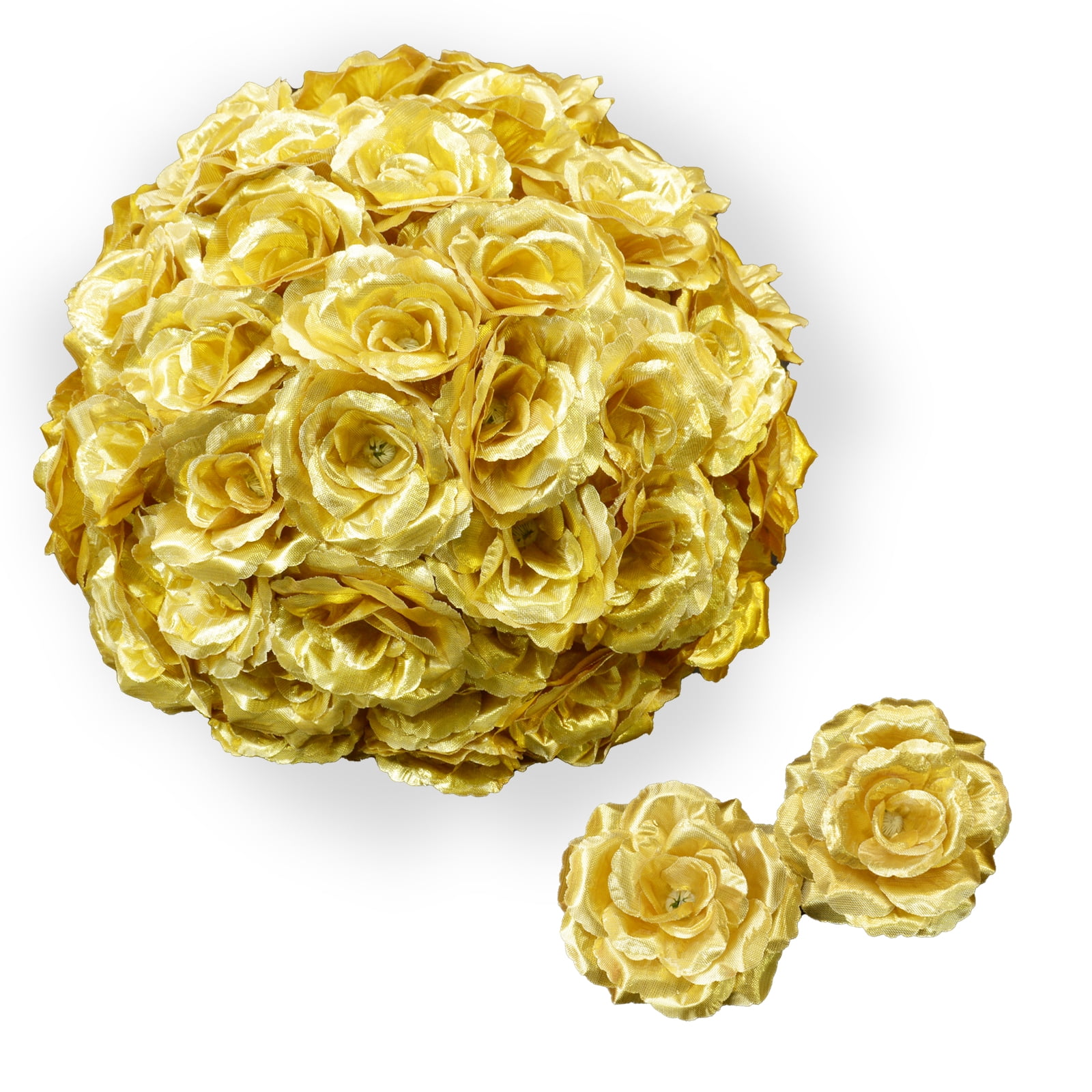 50Pcs Gold Roses Artificial Flowers, Gold Fake Roses Bulk perfect for ...