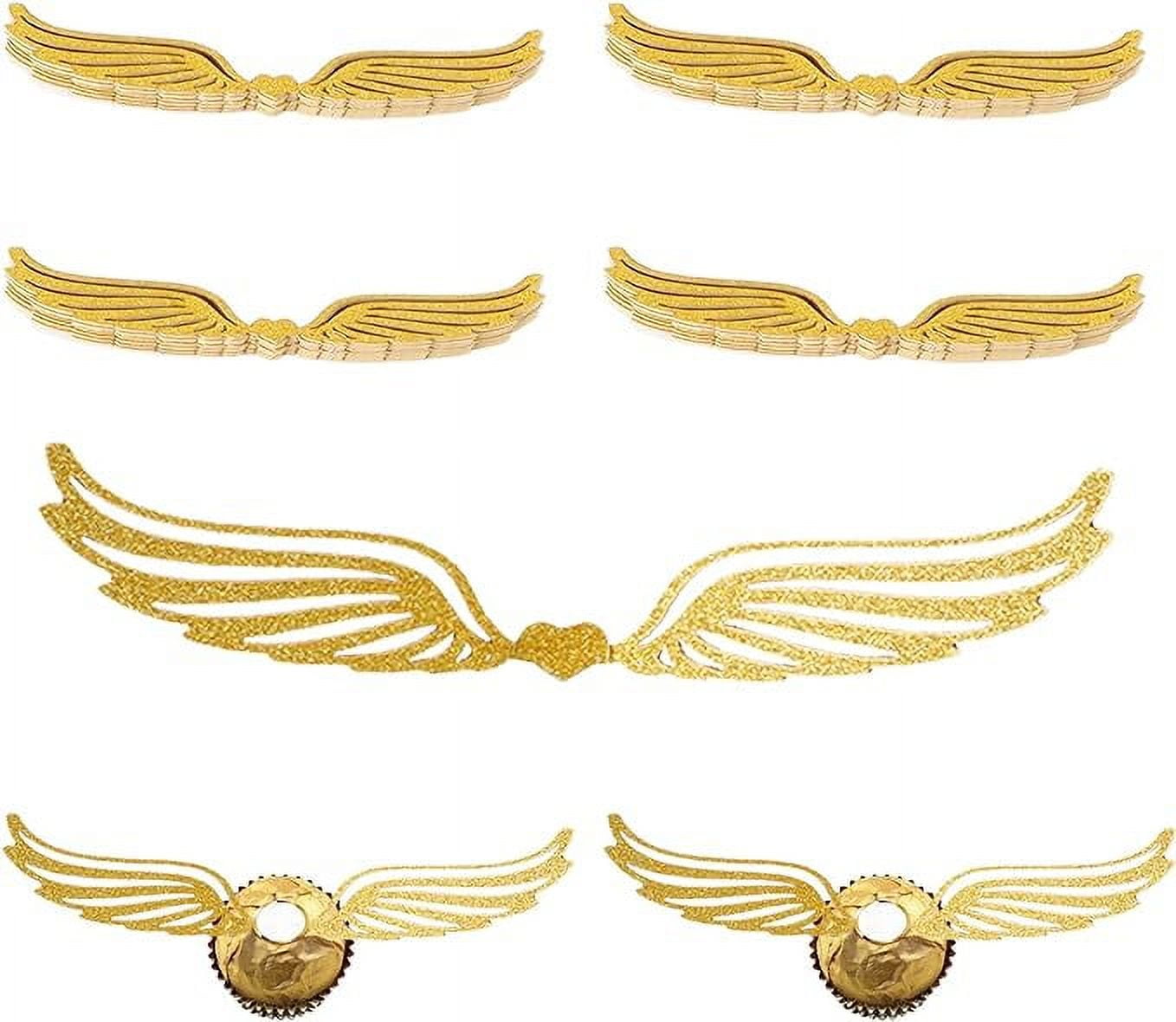50Pcs Golden Wings Chocolate Decor Wizard Party Chocolate Decoration ...