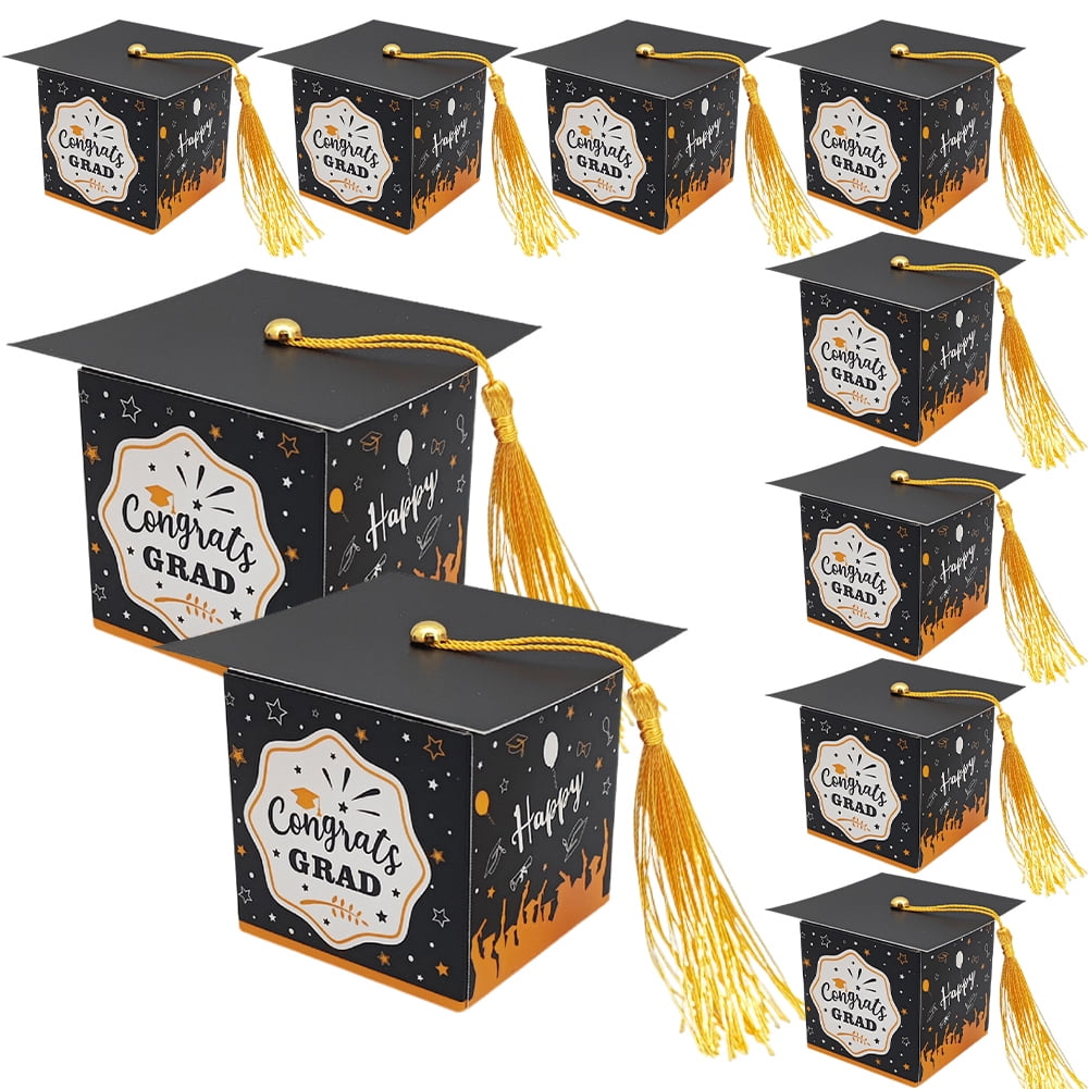 50Pcs Graduation Cap Candy Boxes Graduation Cap Boxes Decorations ...