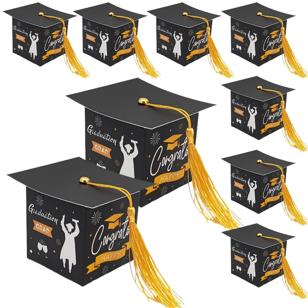 50Pcs Graduation Cap Candy Boxes Graduation Cap Boxes Decorations ...