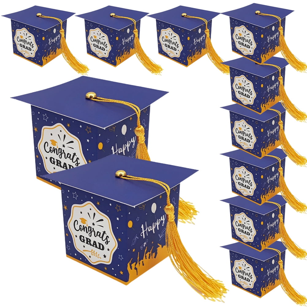 50Pcs Graduation Cap Candy Boxes Graduation Cap Boxes Decorations ...