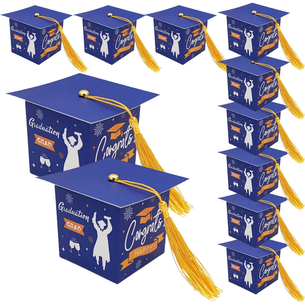 50Pcs Graduation Cap Candy Boxes Graduation Cap Boxes Decorations ...
