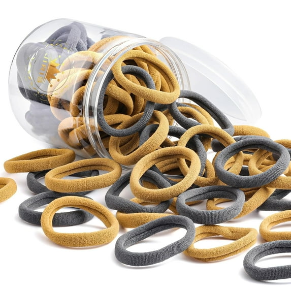 50Pcs Hair Ties for Women Girls,Cotton Seamless Hair Ties, Soft ...