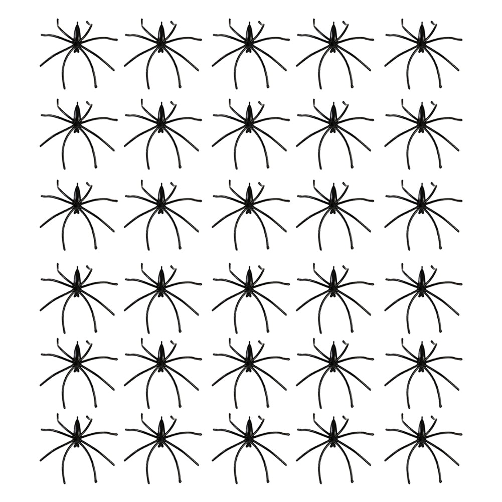 50Pcs Halloween Decorative Fake Spiders Funny Joke Prank Realistic ...
