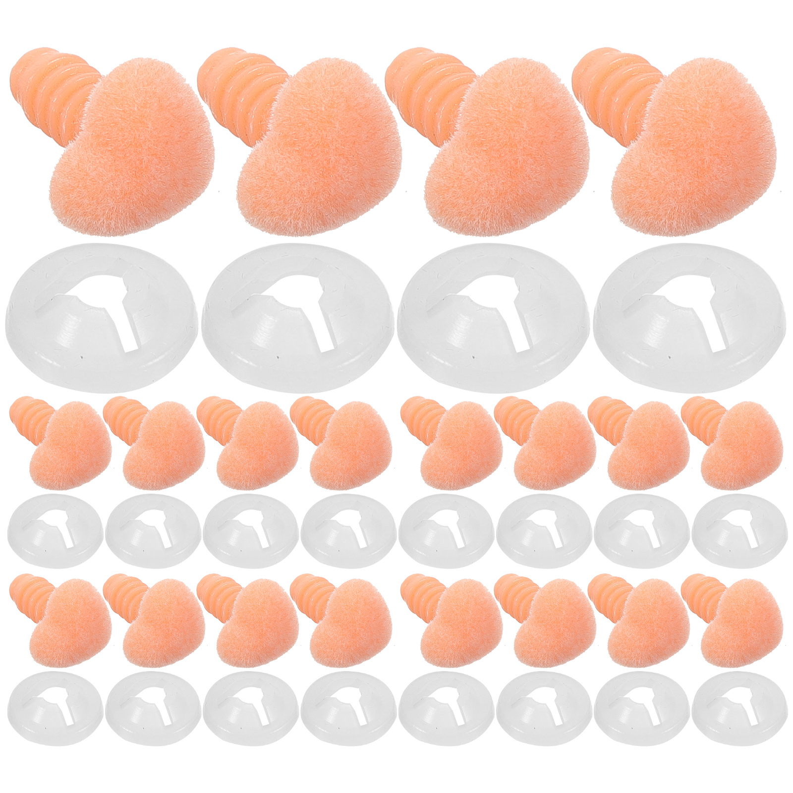 50Pcs Heart Nose Prop Doll Nose DIY Prop Craft Doll Nose Prop Heart ...