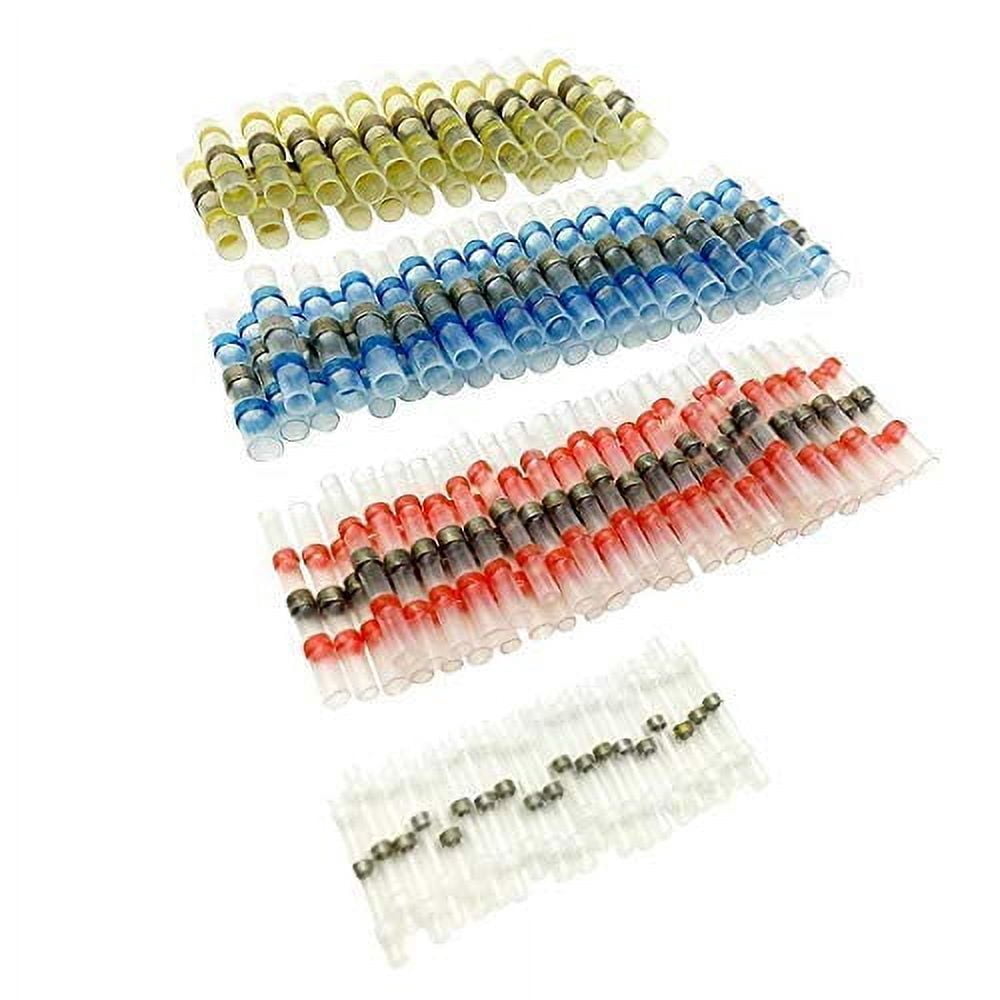 50Pcs Heat Shrink Solder, Flexible Solder Ring Marine Grade Waterproof ...