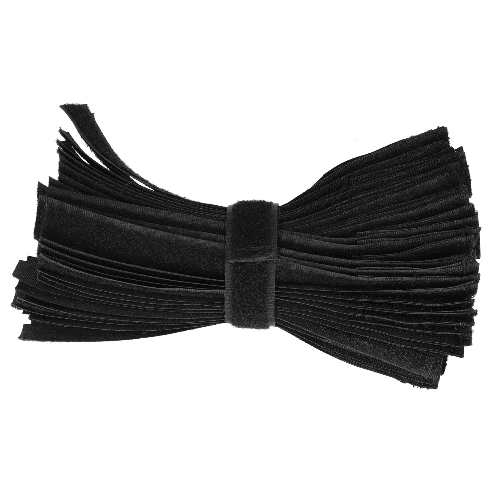 50Pcs Hook and Loop Ties Black Integrated Burr Buckle Wire Extension ...