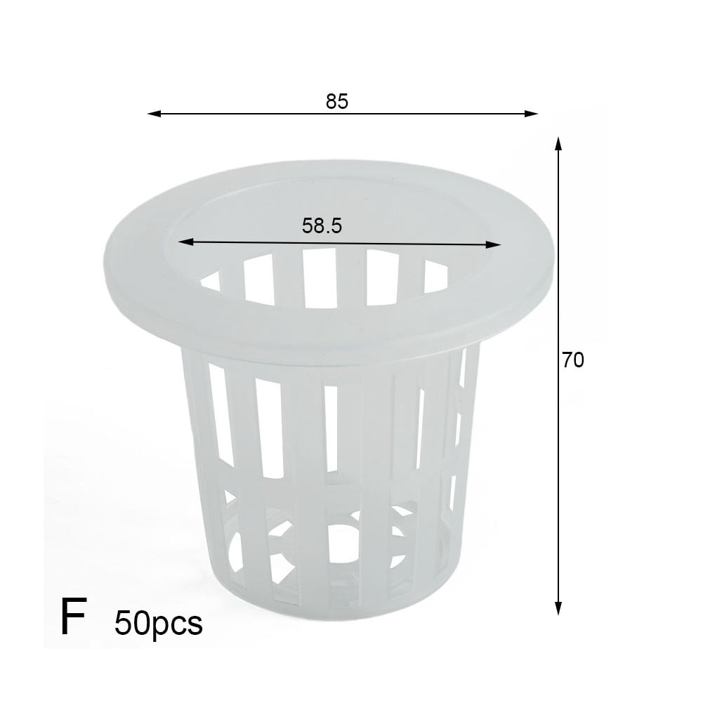 50Pcs Hydroponic Colonization Mesh Pot Net Cup Basket Hydroponic ...
