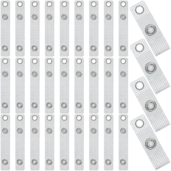 50Pcs ID Badge Holder Straps Clear Badge Clips Transparent PVC Plastic ...