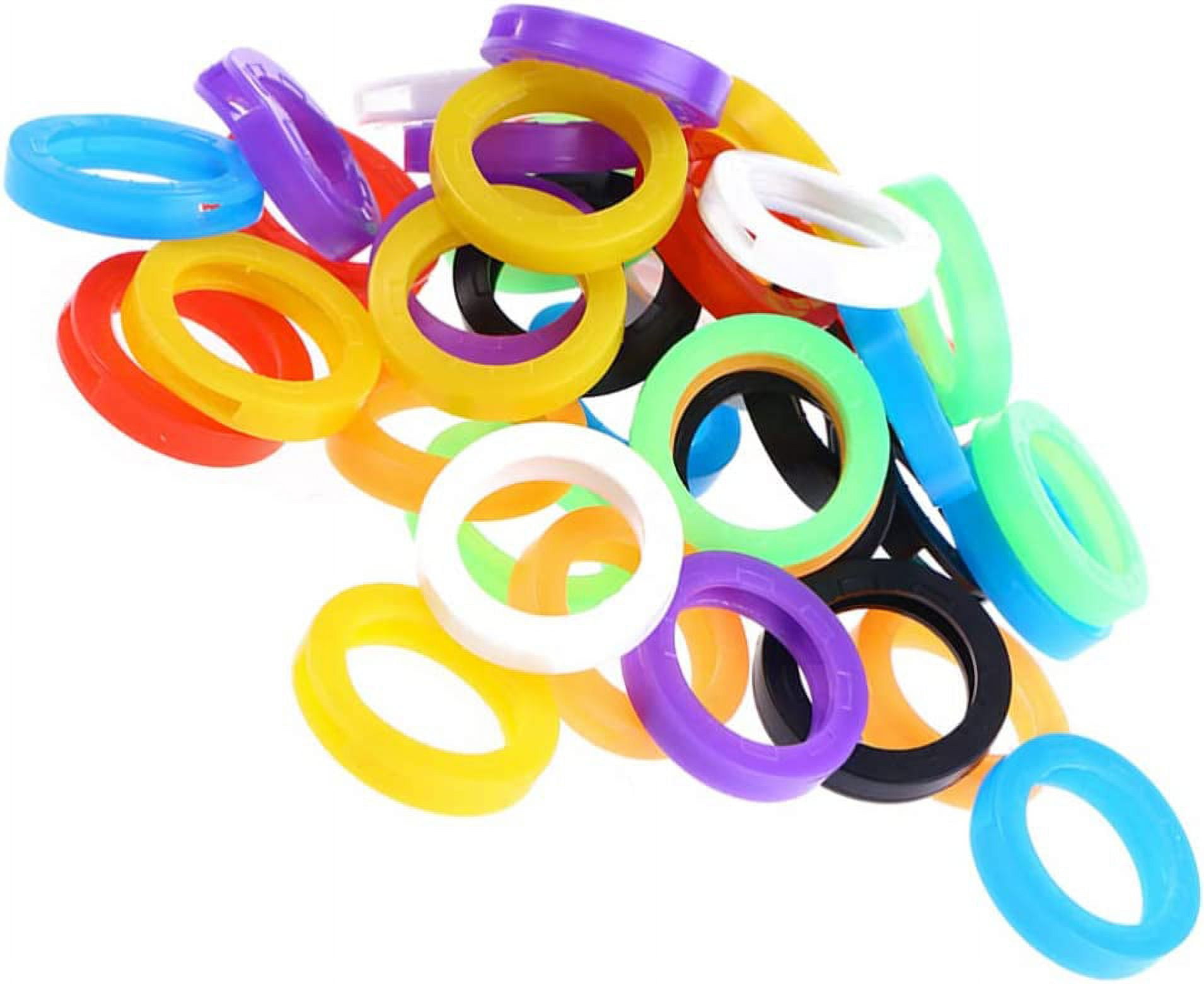 50Pcs Identifier Coding Rings Silicone Covers Elastic Sleeve Identify ...