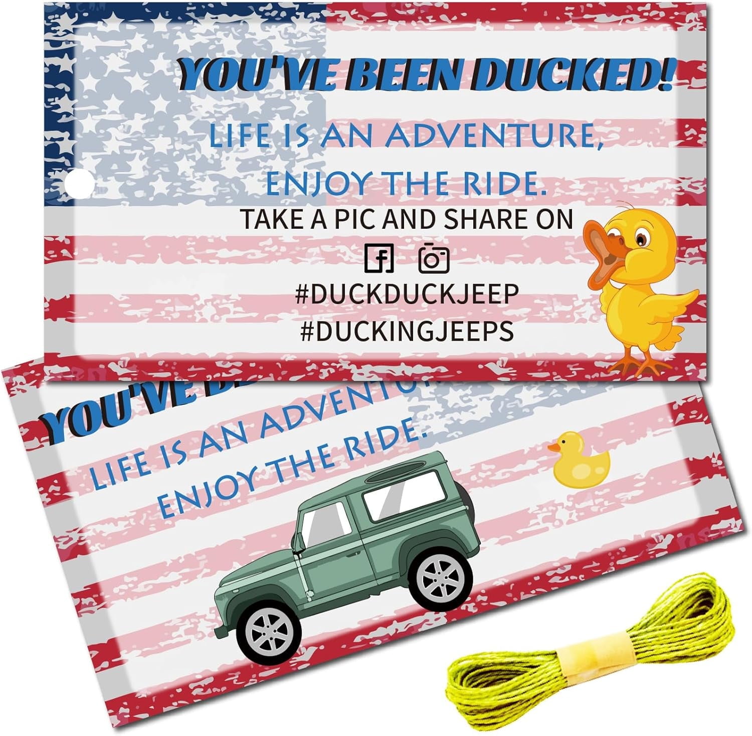 50Pcs Independence Day You've Been Ducked Cards Duck Tags Card American ...