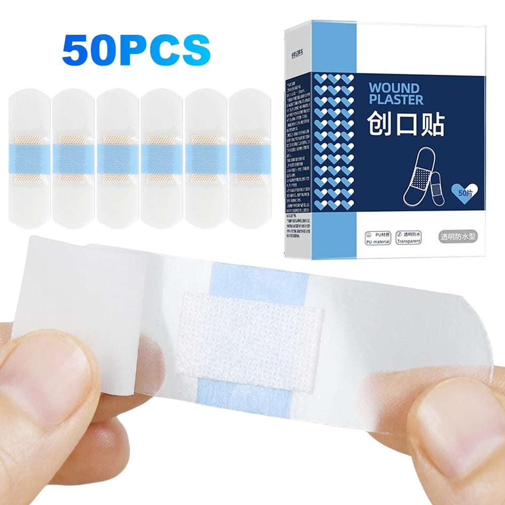 50Pcs Invisible Hemostasis Wound Plaster Transparent Band Aid Invisible ...