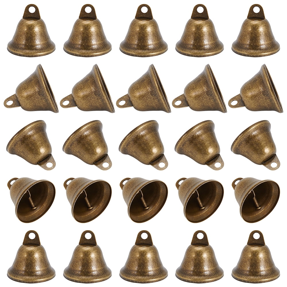 50Pcs Iron Bell Pendants Bell Bronze 38x37mm Hole: 5mm for DIY ...