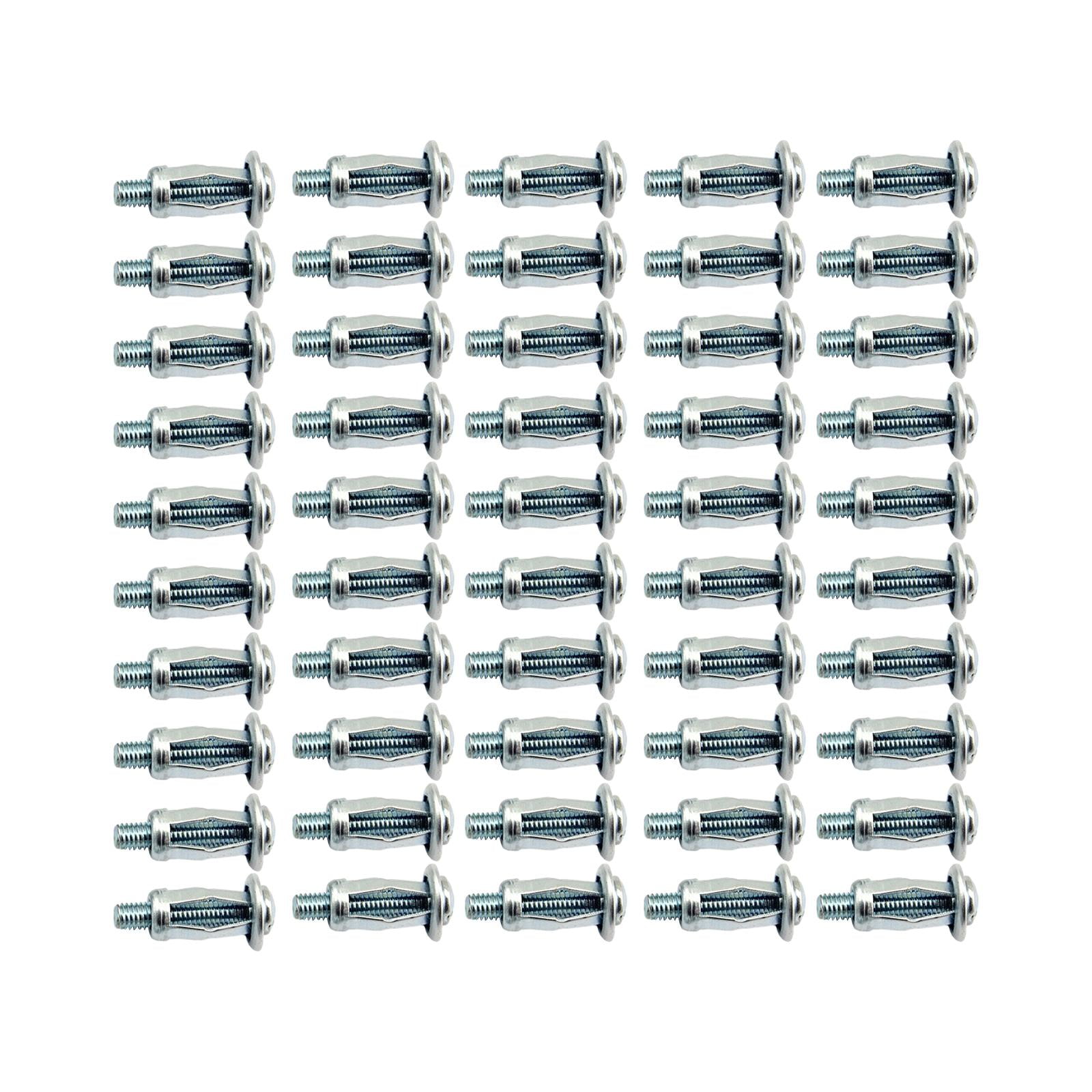 50Pcs Jack Nuts Petal Nuts Steel Expansion Screws M8x21mm for Thin Soft ...