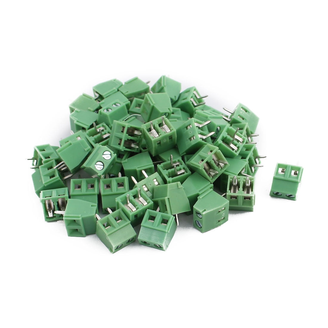 50Pcs KF128 AC300V 10A 2P 3.81mm Pitch Screw Type PCB Terminal Blocks ...