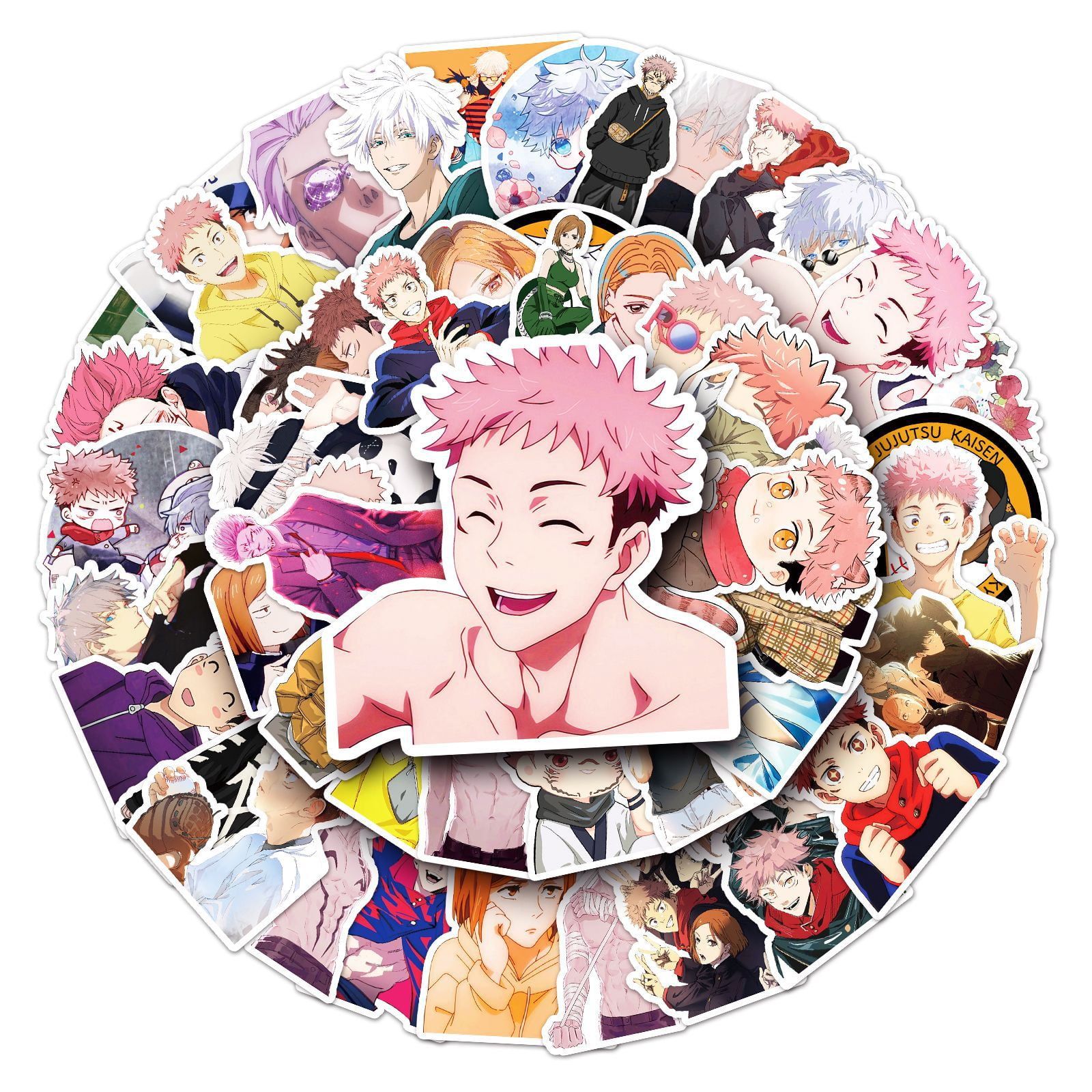 50Pcs Kids Jujutsu Kaisen Stickers Pack Cute Cartoon Characters ...
