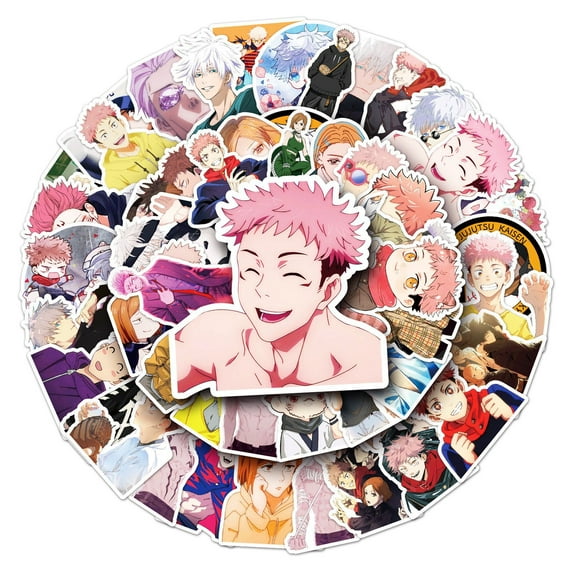 50Pcs Kids Jujutsu Kaisen Stickers Pack Cute Cartoon Characters ...